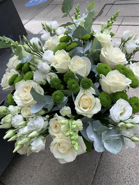 Classy White Avalanche Rose Bouquet